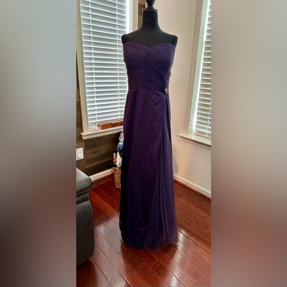 David's Bridal | Dresses | Elegant Purple Evening Gown | Poshmark